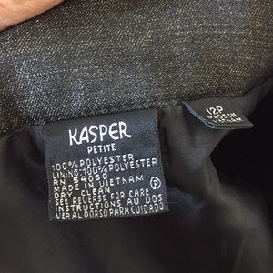 Kasper | Dresses | Kasper Metallic Glamour Black2 Piece Fitted Suit ...